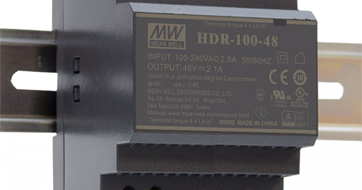 MEAN WELL HDR-100 Series | DIN Rail Power Supplies | MEAN WELL