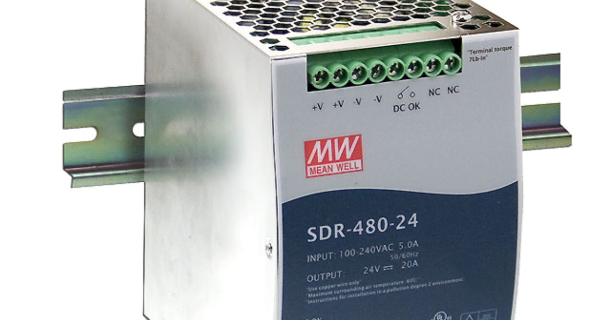 MEAN WELL SDR-480 Series | DIN Rail Power Supplies | MEAN WELL