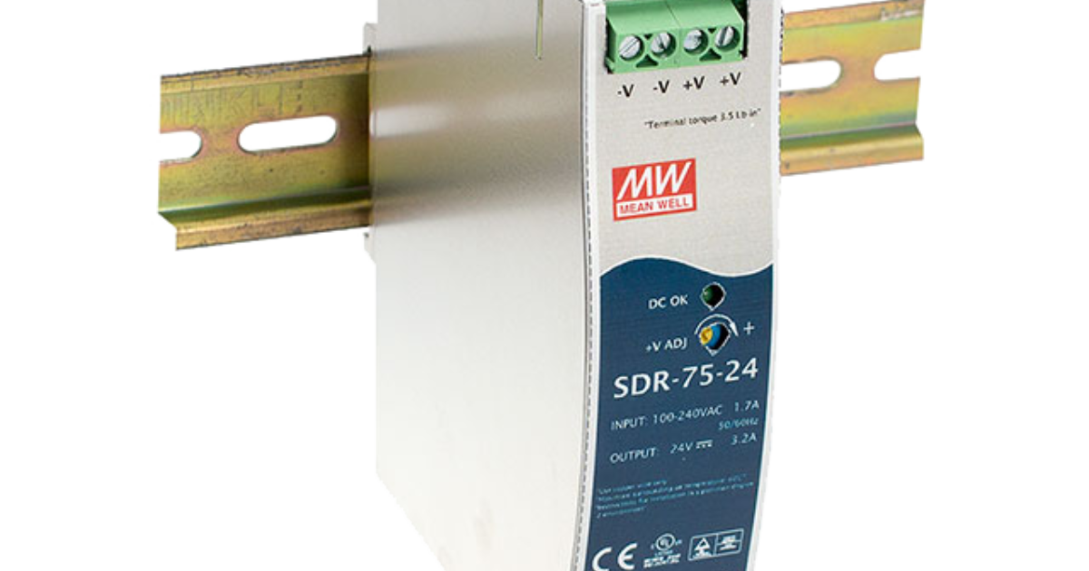 MEAN WELL SDR-75 Series | DIN Rail Power Supplies | MEAN WELL