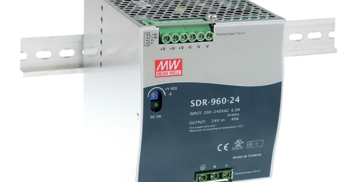 MEAN WELL SDR-960 Series | DIN Rail Power Supplies | MEAN WELL
