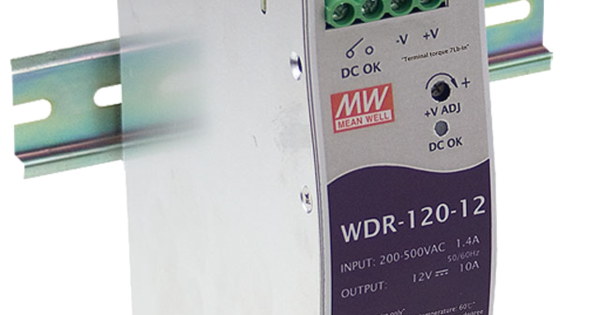 MEAN WELL WDR-120 Series | DIN Rail Power Supplies | MEAN WELL